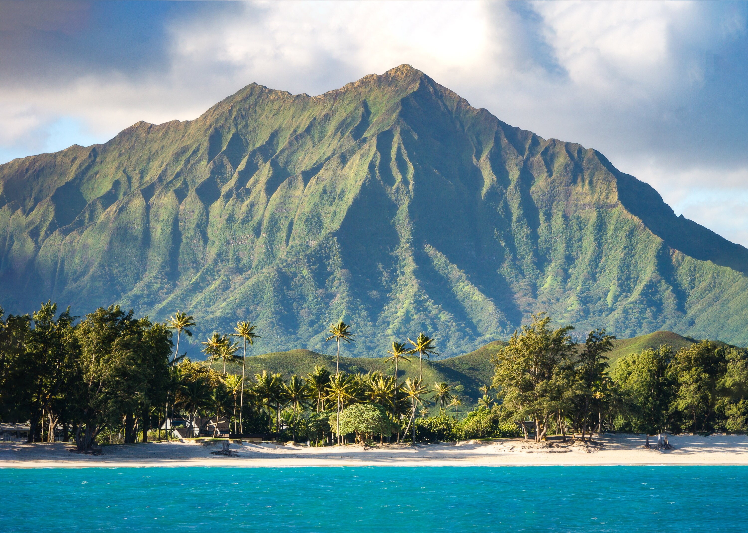 Kailua Beach and the Mountains of Hawaii Photo Print Canvas or Aluminum ...
