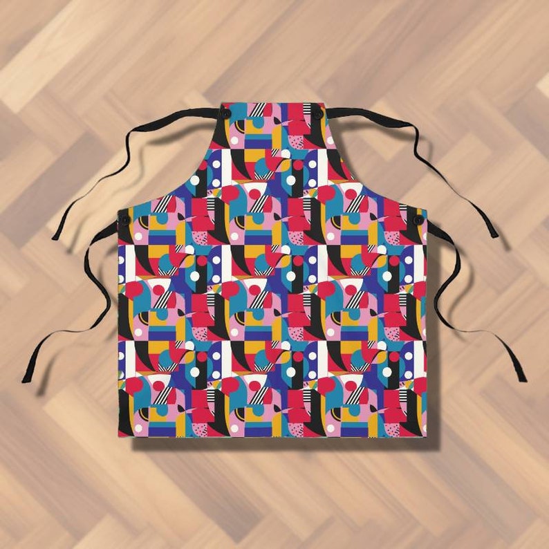 Pop Art Pattern Apron | 1920s Pink Art Design | Kitchen Accessories ...