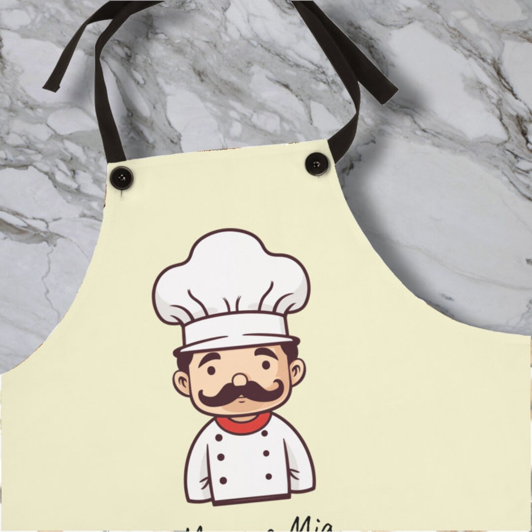 Mamma Mia Apron | Cute Italian Chef Design | Kitchen Accessories ...