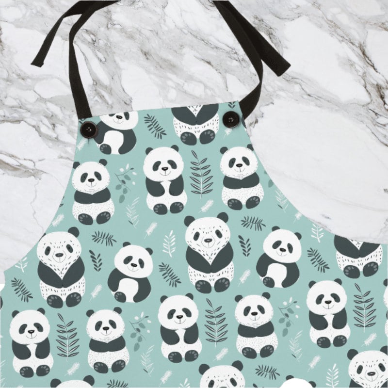 Apron With a Panda - Etsy
