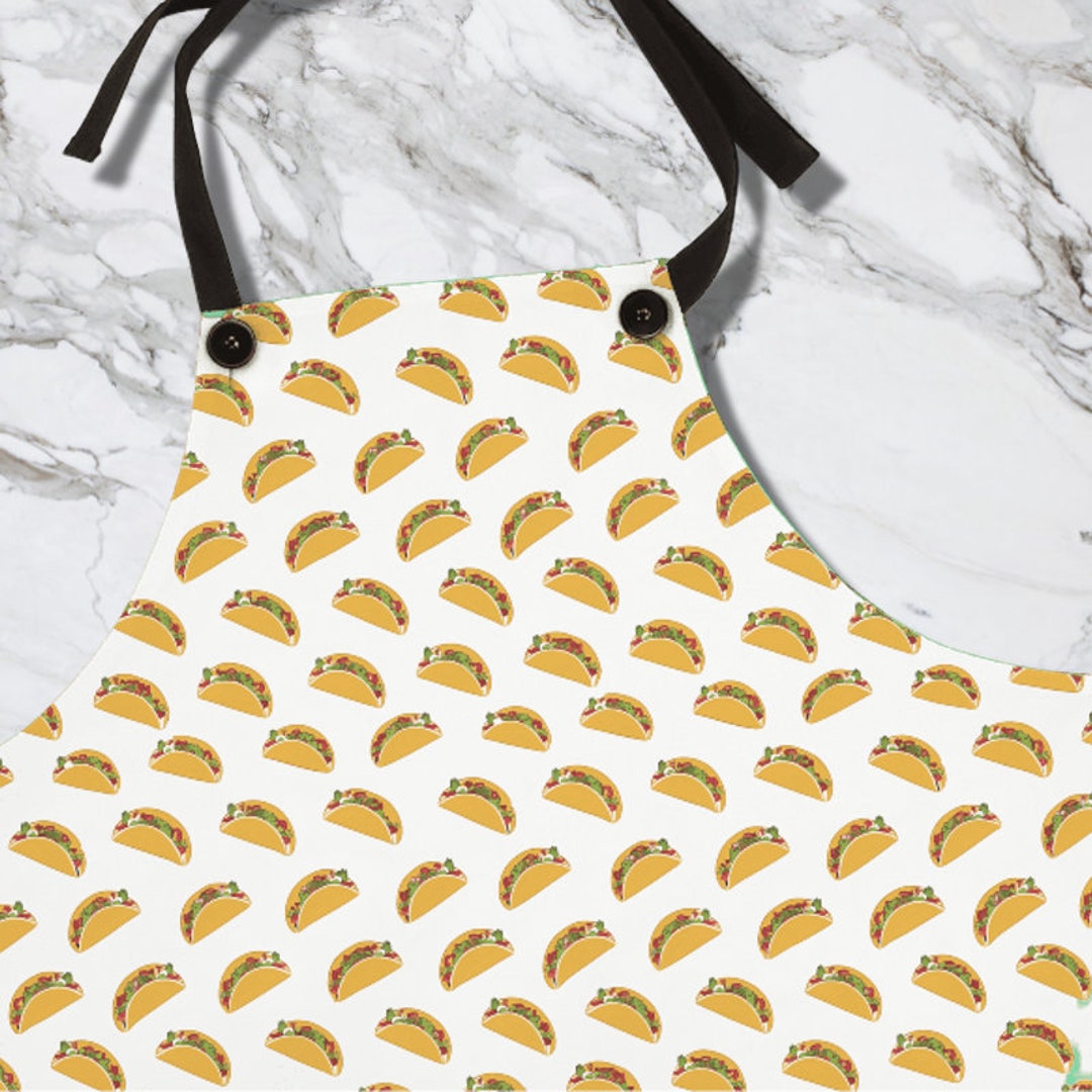 Taco Pattern Apron | Cute Taco Design | Kitchen Accessories | Cooking ...