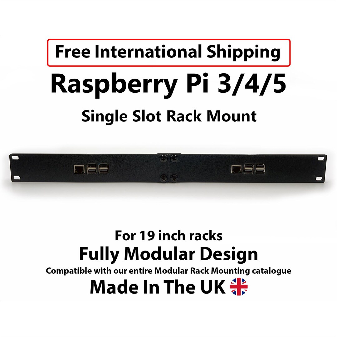Raspberry Pi Single Slot Modular Rack Mount | 19-inch Width* | FREE ...
