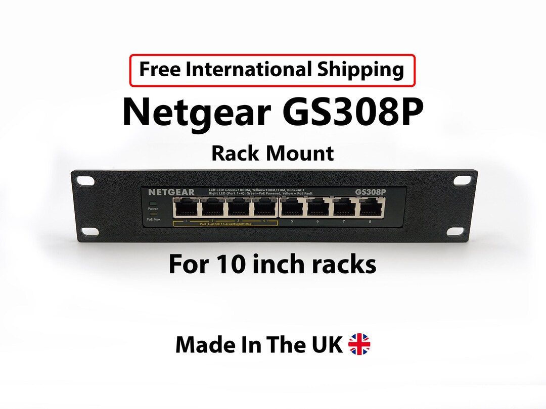 Netgear GS308P 10" Rack Mount - Etsy