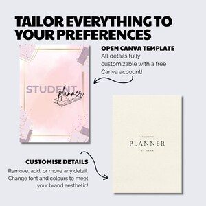 Student Academic Planner: Canva Template, PLR Digital Product (A4 Size ...