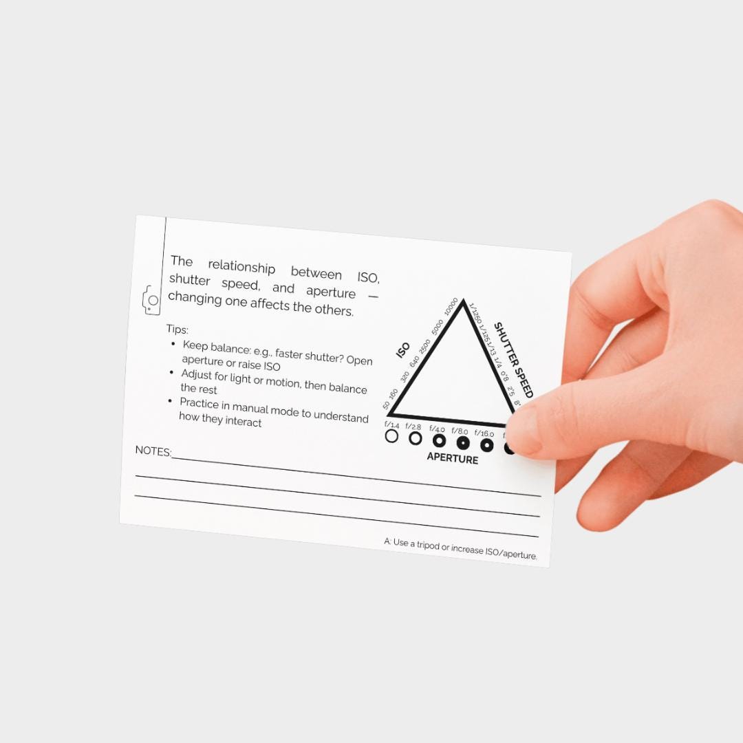 Photography Flashcards Bundle - Learn Camera Settings, Lighting ...