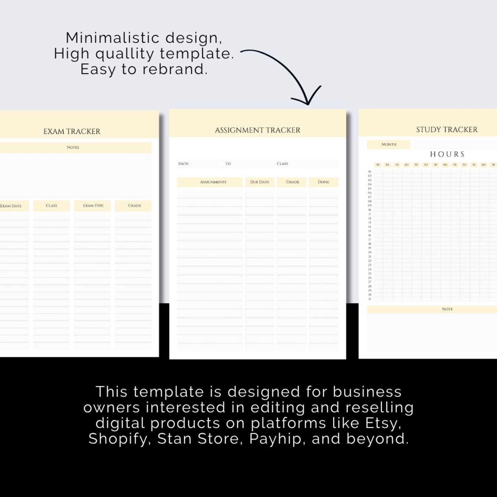 Student Academic Planner: Canva Template, PLR Digital Product (A4 Size ...