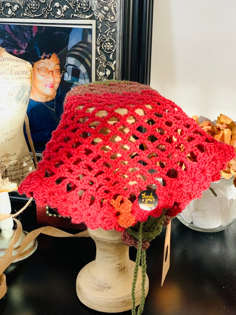 Crochet Bandana. Crochet Head Scarf. Crochet Head Hanky. - Etsy