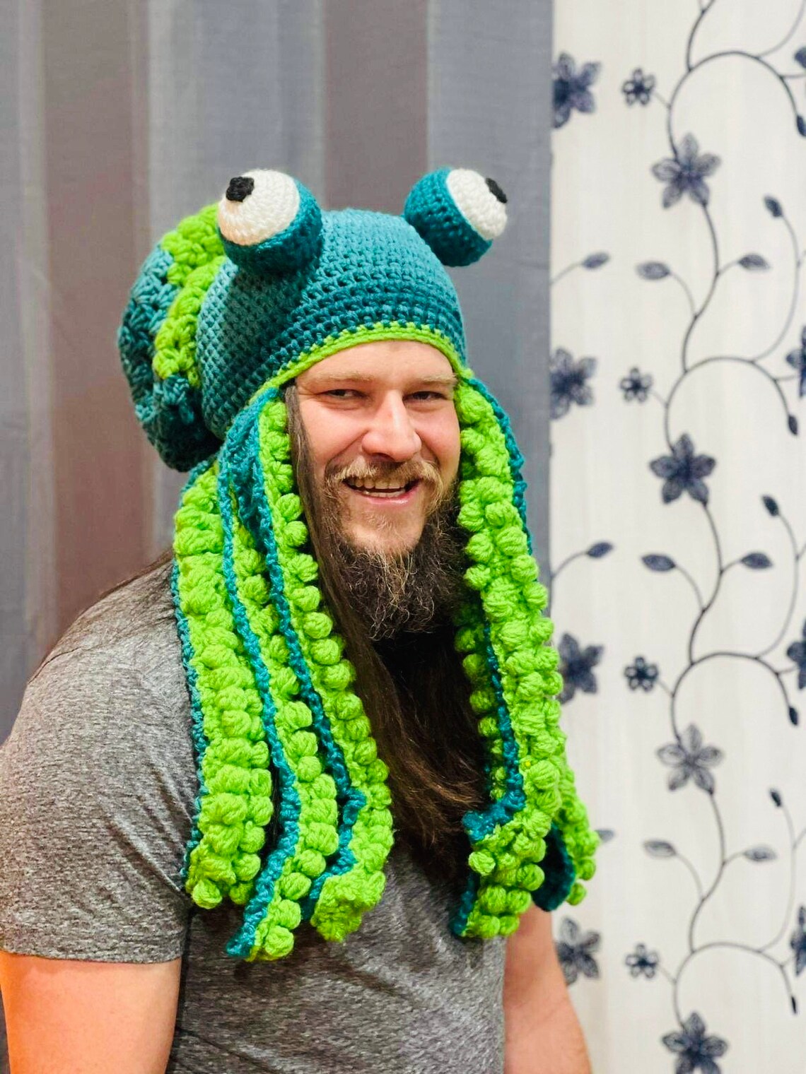 Crochet Octopus Hat. Crochet Hats. Crochet Animal Hat. Dry Clean Only ...