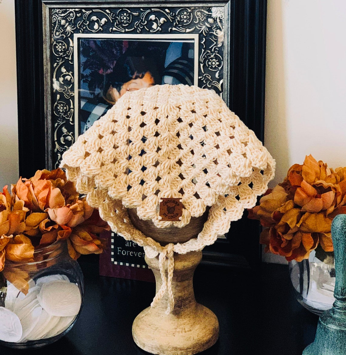 Crochet Bandanas. Crochet Head Hanky. Crochet Head Scarf. - Etsy