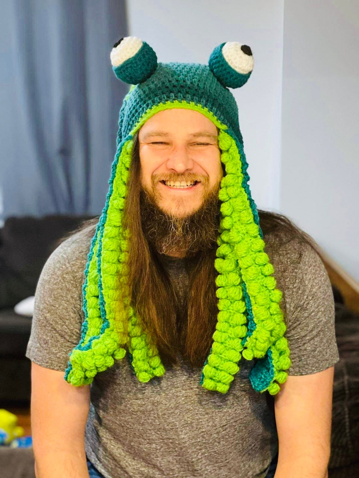 Crochet Octopus Hat. Crochet Hats. Crochet Animal Hat. Dry Clean Only ...
