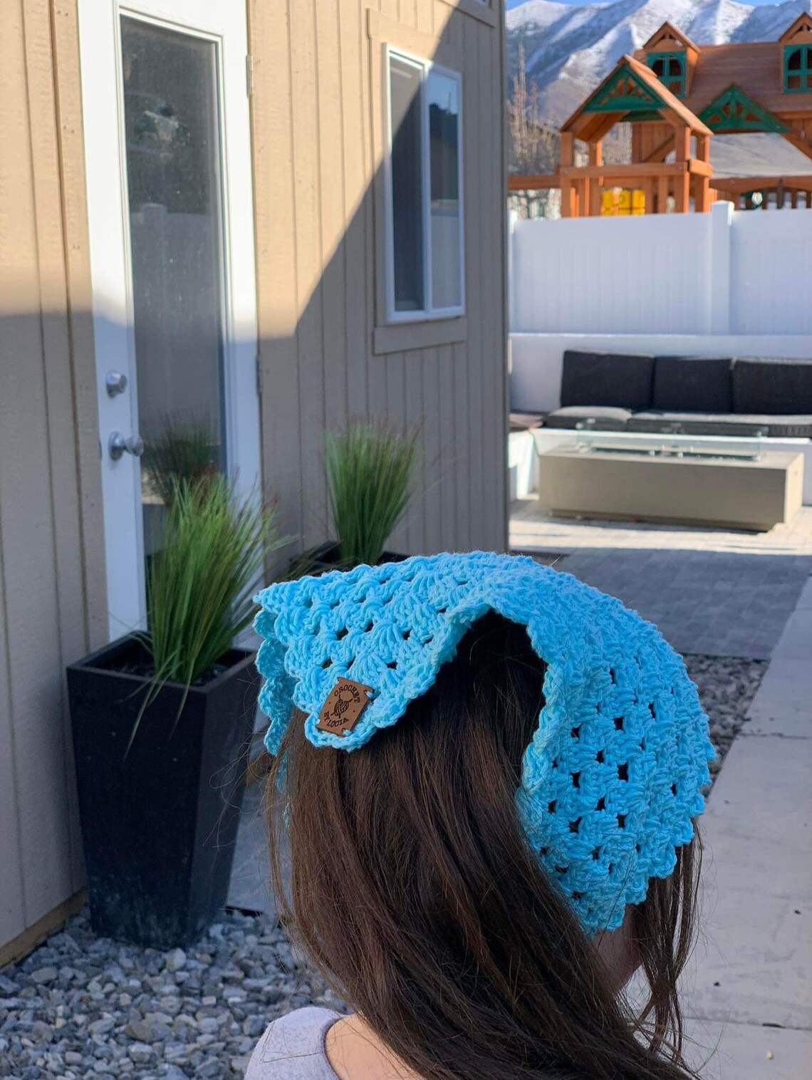 Crochet Bandanas. Crochet Head Hanky. Crochet Head Scarf. - Etsy