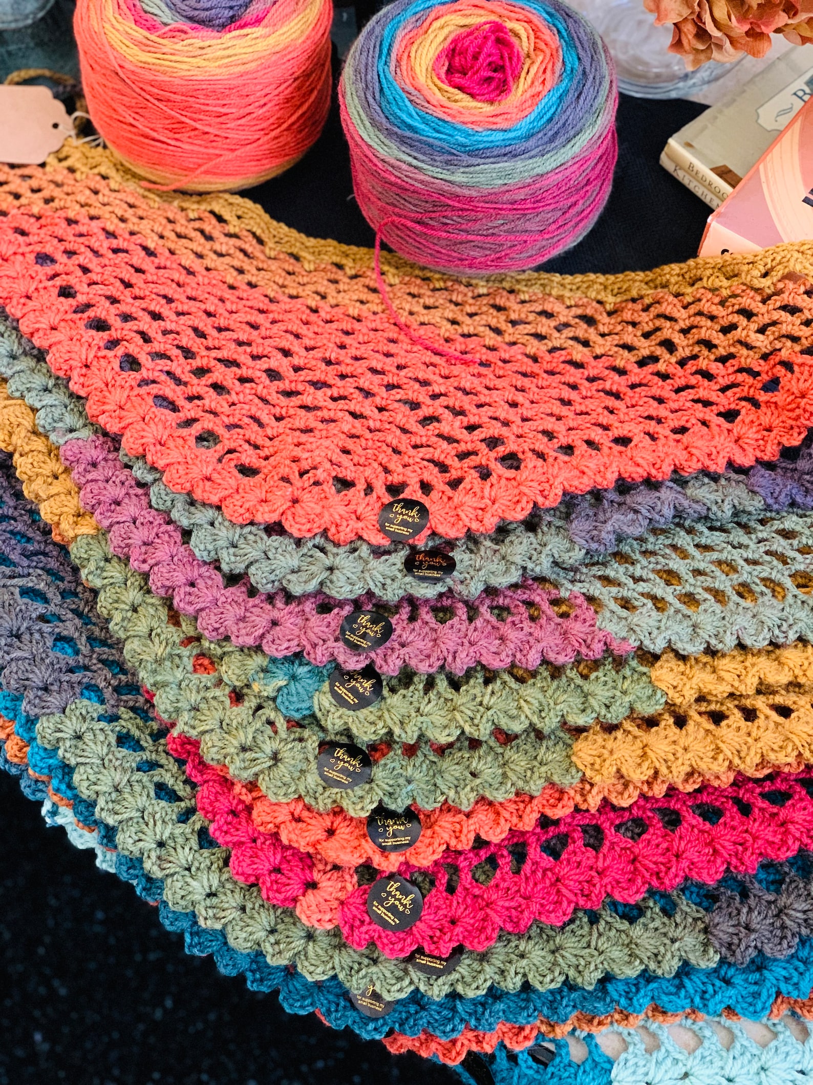 Crochet Bandana. Crochet Head Scarf. Crochet Head Hanky. - Etsy