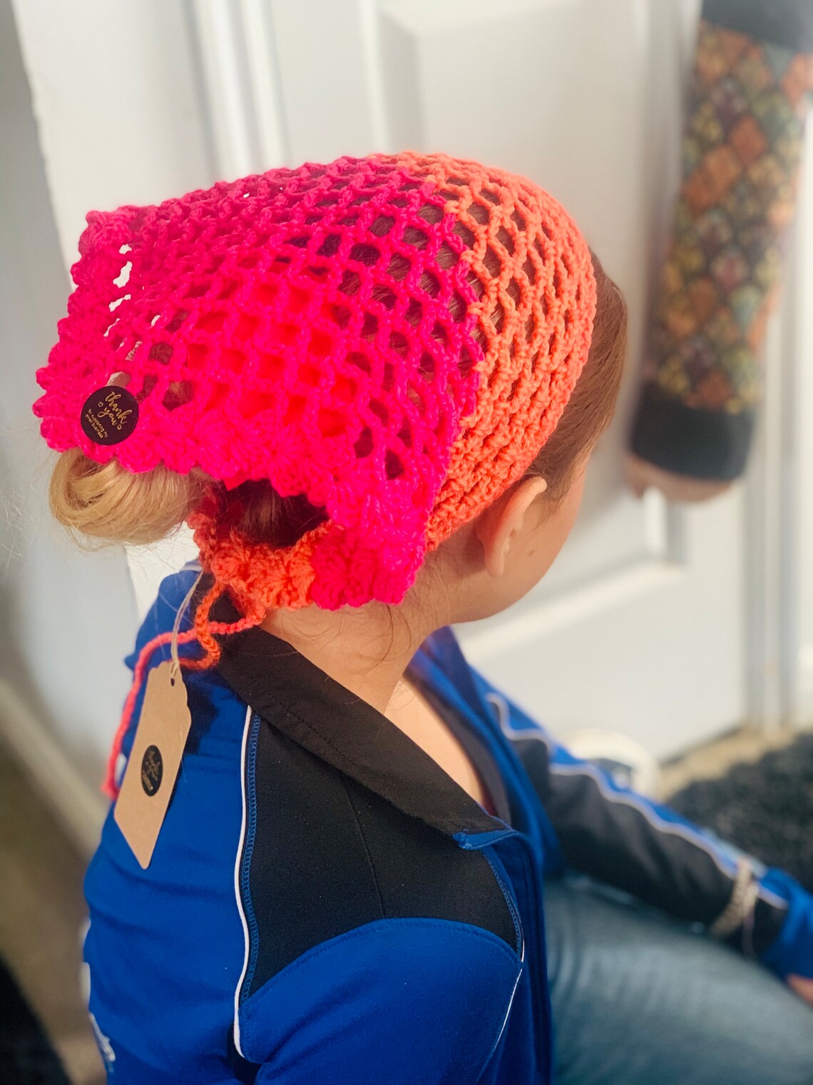 Crochet Bandana. Crochet Head Scarf. Crochet Head Hanky. - Etsy