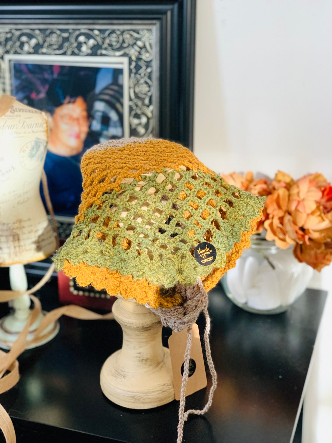 Crochet Bandana. Crochet Head Scarf. Crochet Head Hanky. - Etsy