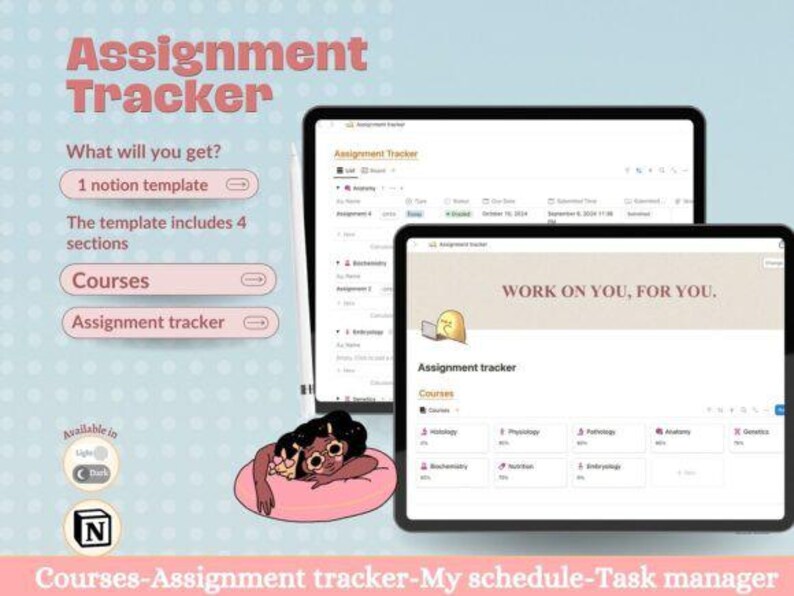 Assignment Tracker Notion Template - Etsy