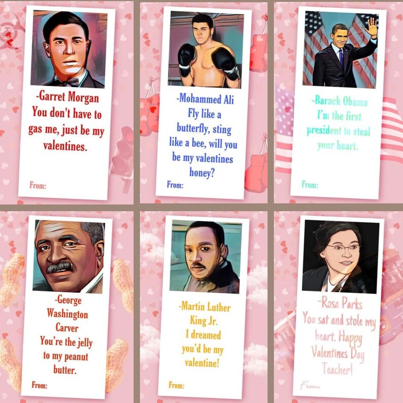 African American Valentine Day Cards - Etsy