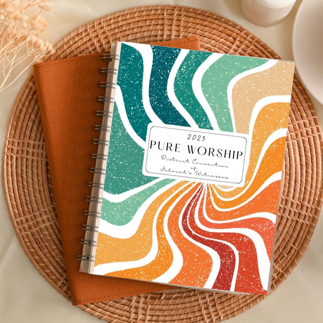 2025 JW Convention Notebook -"pure Worship" (retro Sun) - Etsy