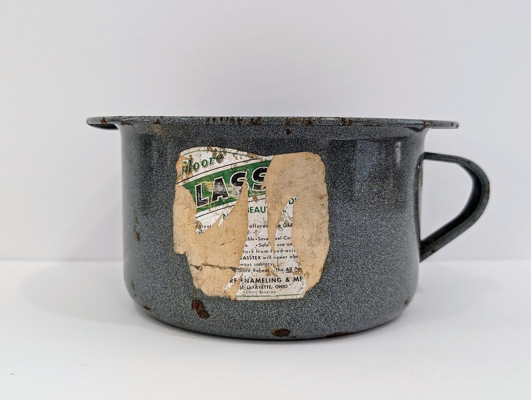 Enamelware Blue Chamber Pot - Etsy