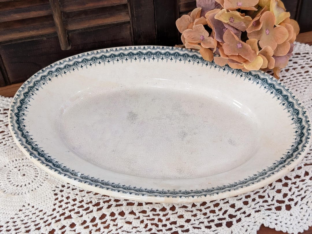 Stained and Crazed Ironstone Platter - Etsy