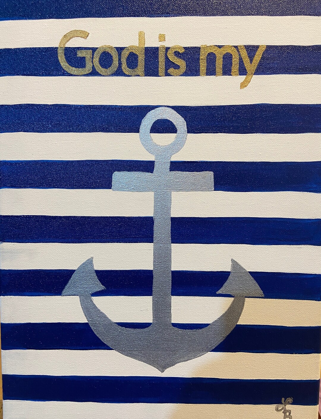 God is My Anchor Painting - Etsy