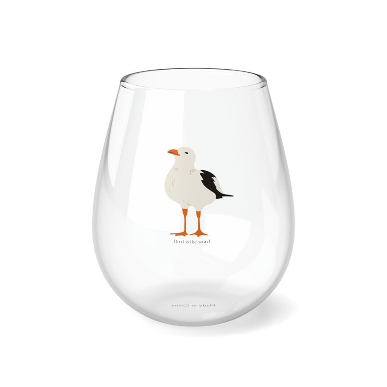 Bird is the Word, Seagull, Stemless Wine Glass, 11.75oz - Etsy