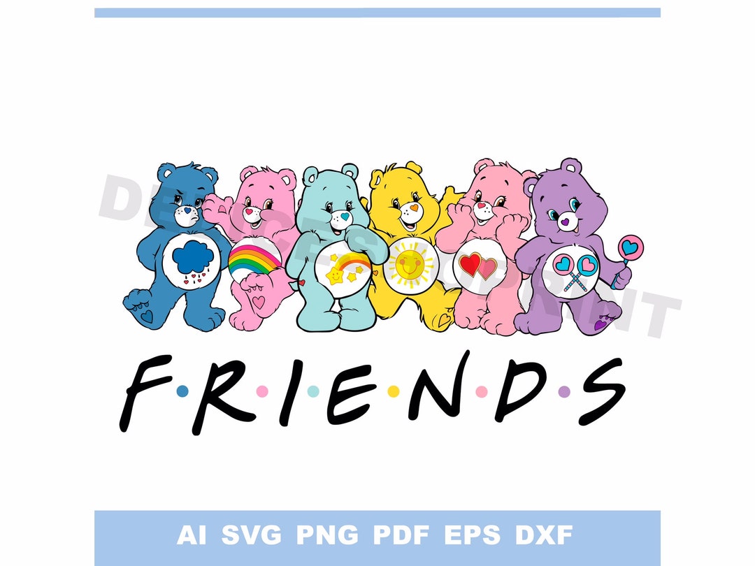 Care Bears Friends SVG, Care Bears Png, Care Bears Clipart, Geburtstags ...