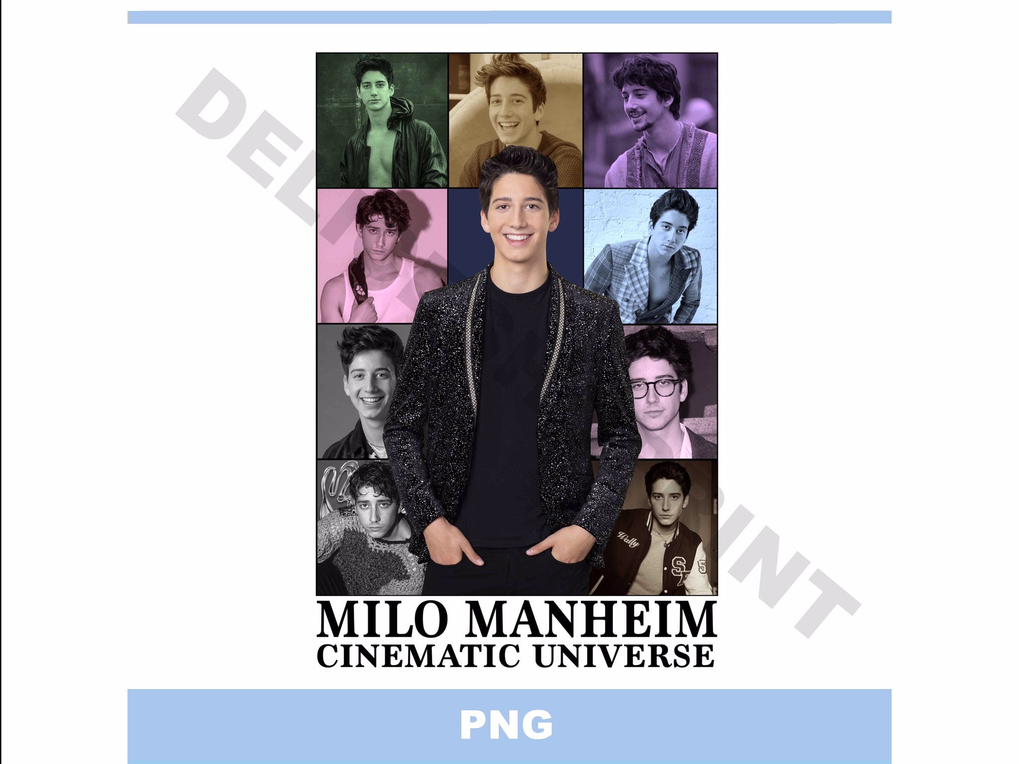 Milo Manheim Png Print Cinematic Universe Milo Manheim Tshirt Shirt ...
