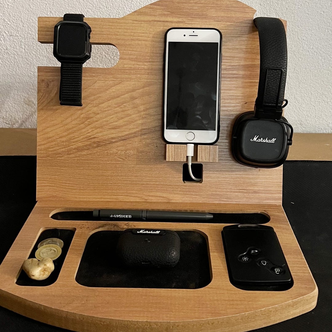 Custom Docking Station for Men Wooden Docking Station Gift for Men ...