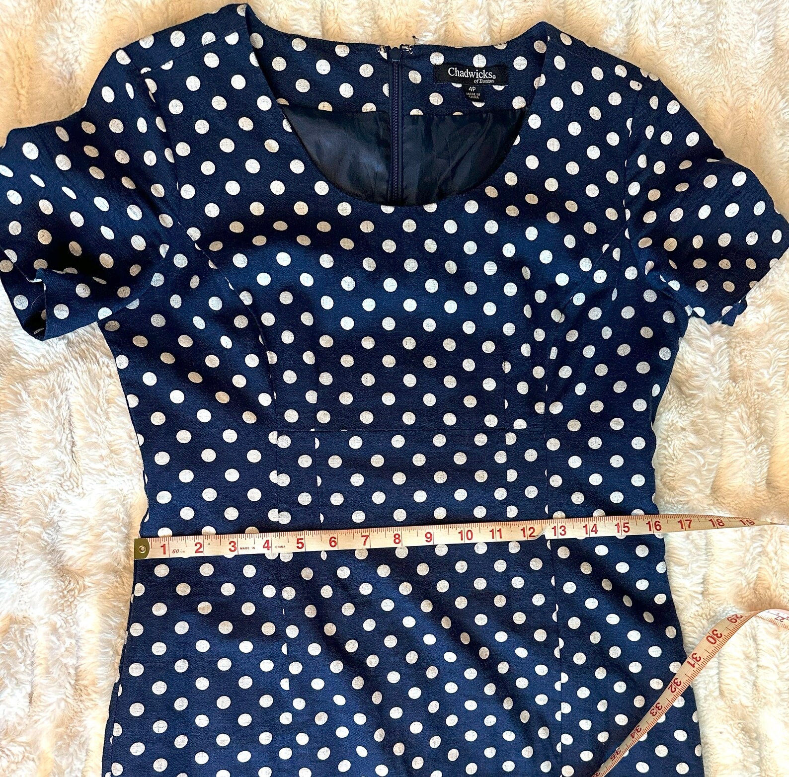 Polka Dot Dress | Classic Navy White | Nautical Sailor | Sheath Short ...