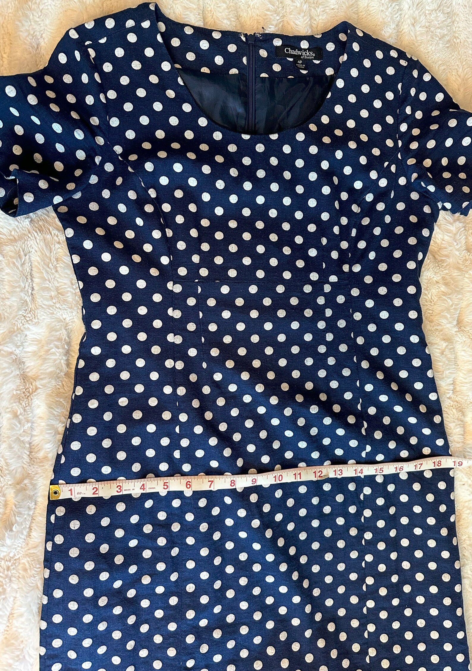 Polka Dot Dress | Classic Navy White | Nautical Sailor | Sheath Short ...