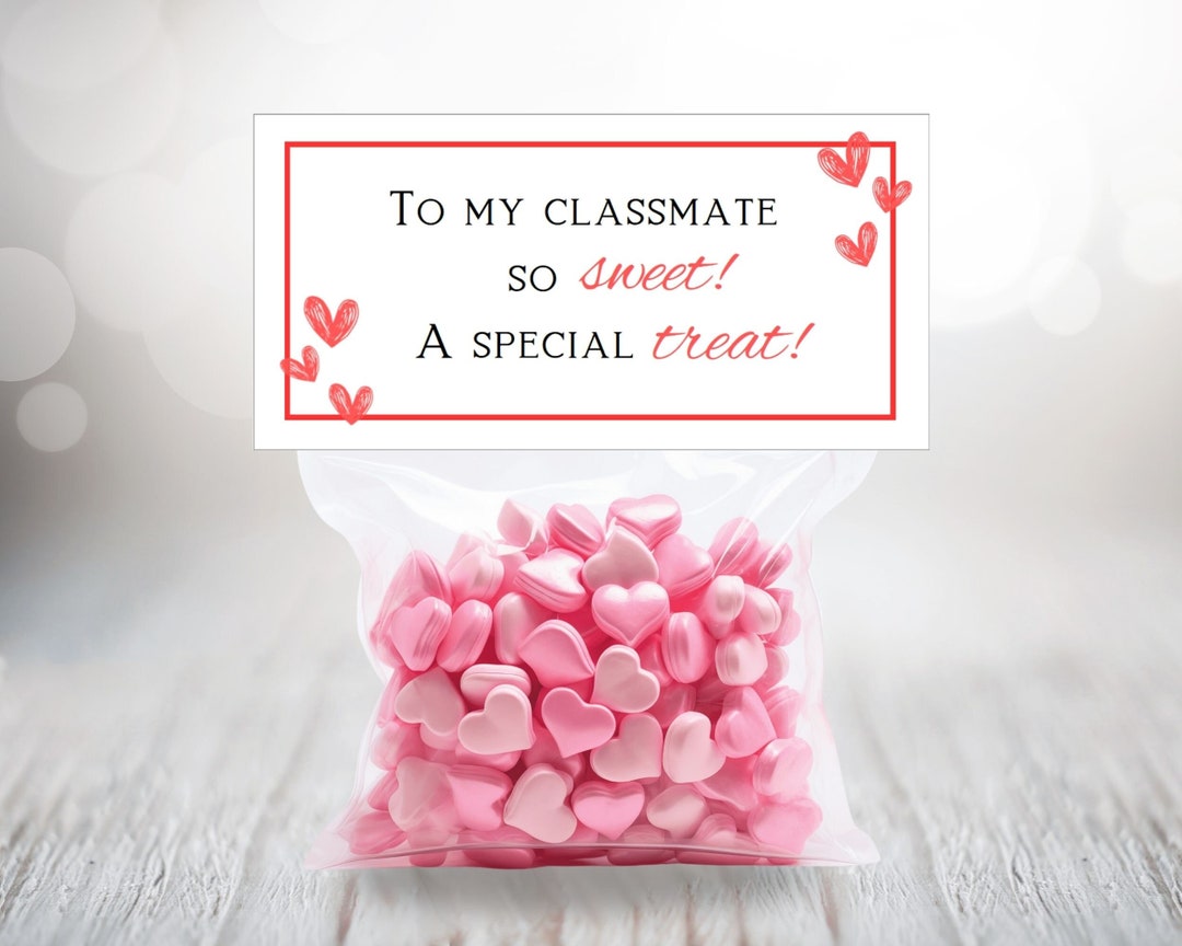 Printable Valentine Classmate Treat Bag Toppers Valentine's Day ...