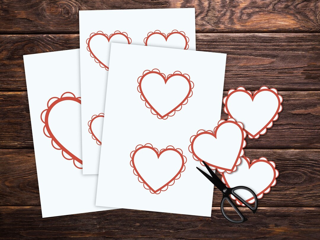 Printable Heart Banner, Lace Heart Garland, Valentine School Project ...