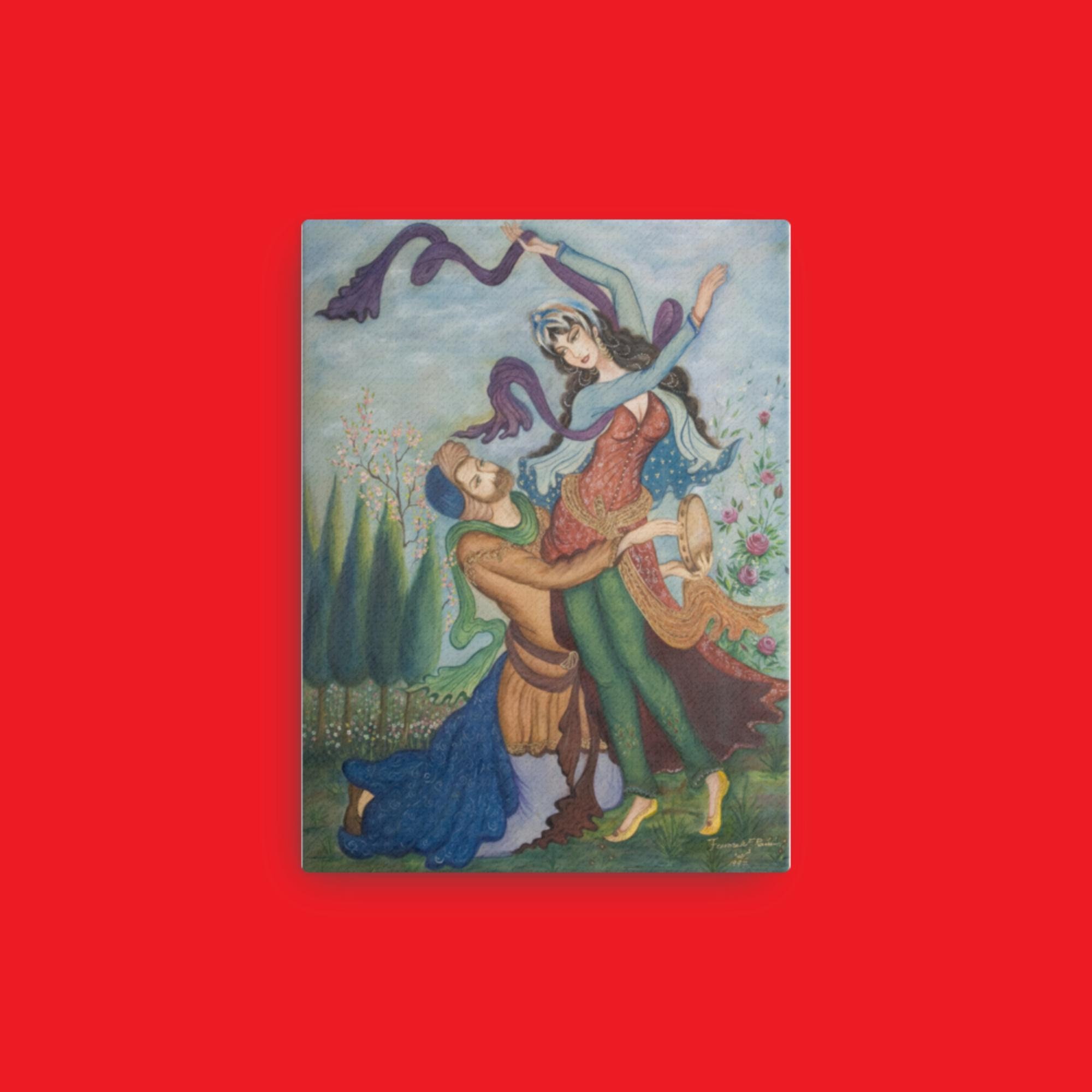 Persian Gift, Persian Love in Canvas Print, Romantic Lovers Miniature ...