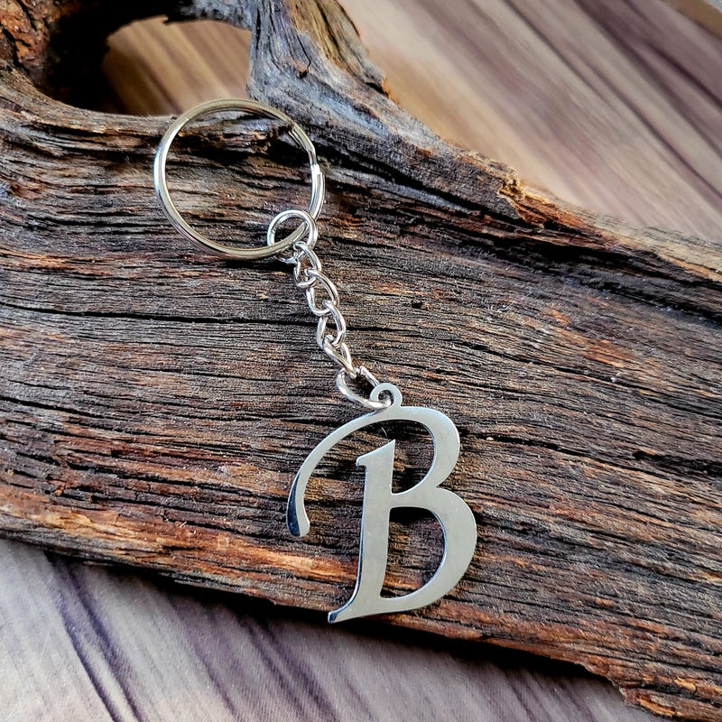 Letter Keyring - Etsy