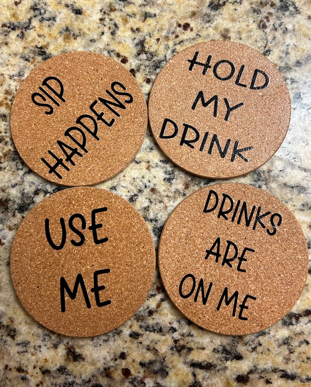 Cork Coasters Funny Sayings - Etsy