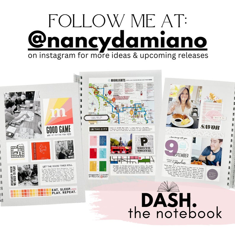 Dash Art Words Scrapbook Notebook - Etsy