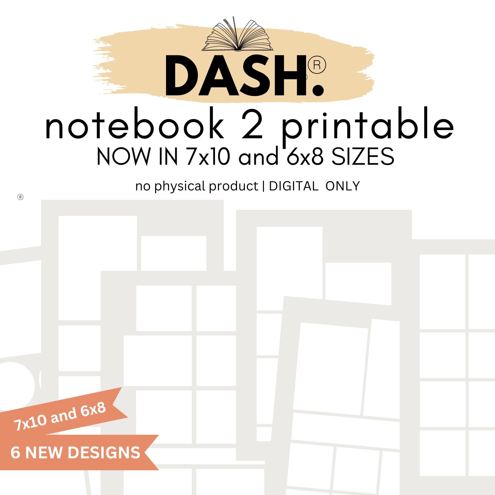DASH TWO Notebook Printable Only - Etsy