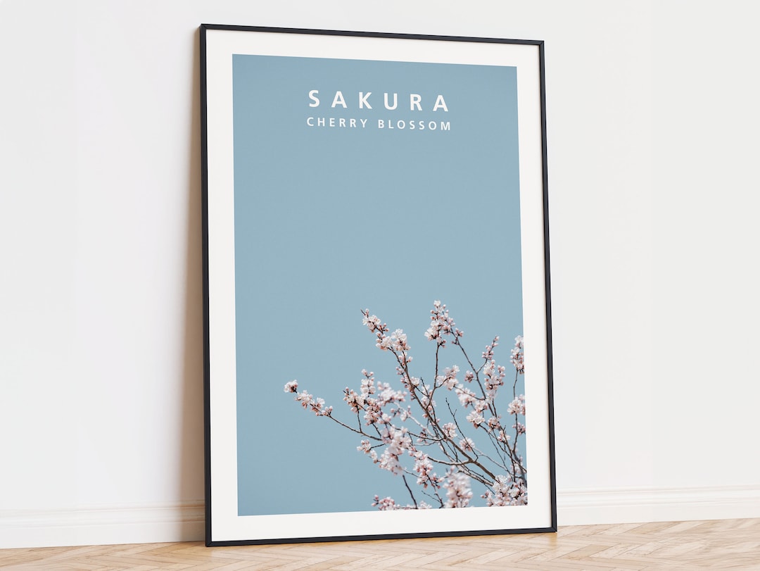 Sakura Flower Wall Art Poster Sakura Cherry Blossom Poster Blossom ...