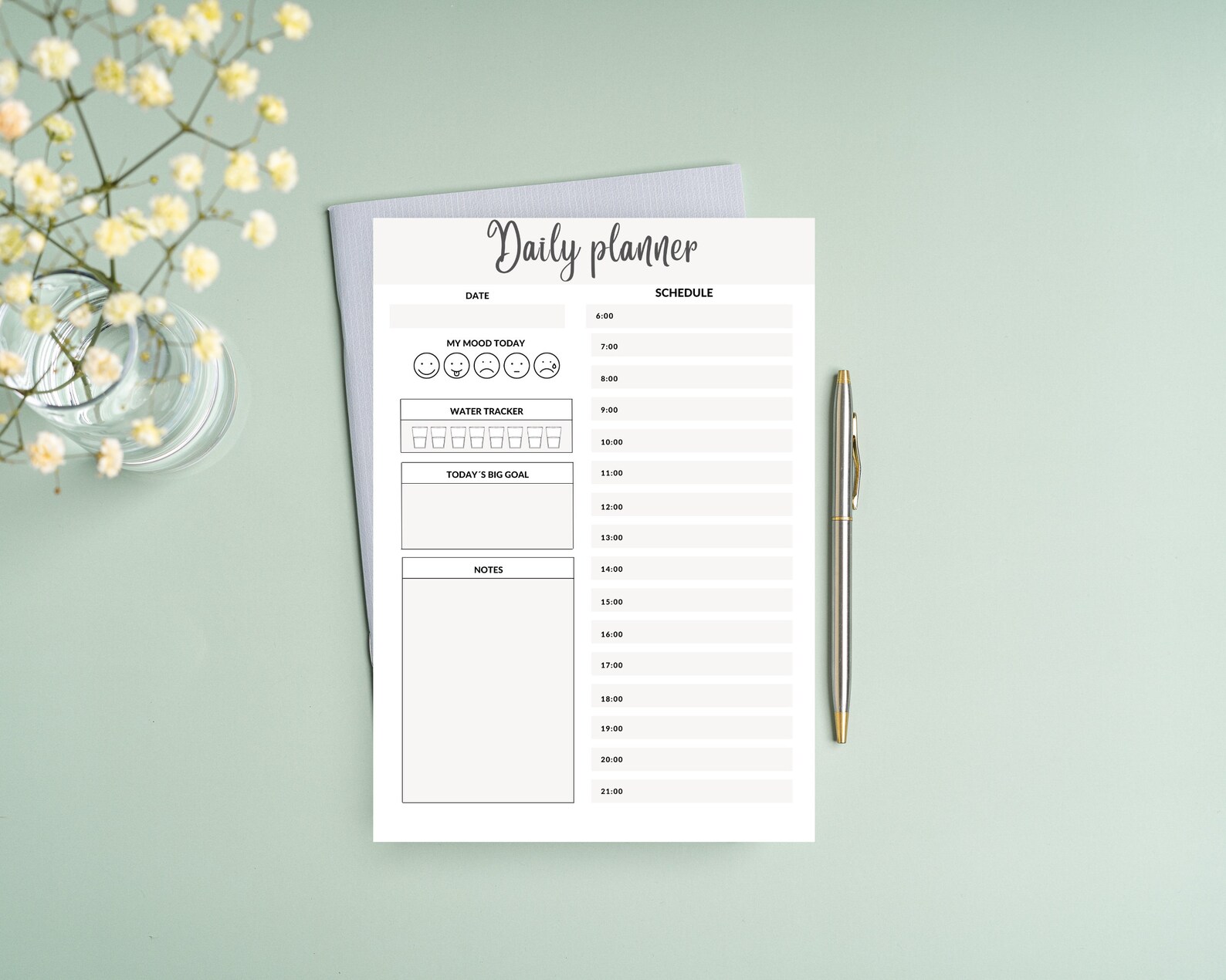 Printable A4 Daily Planner Printable Productivity Day Planner for Work ...