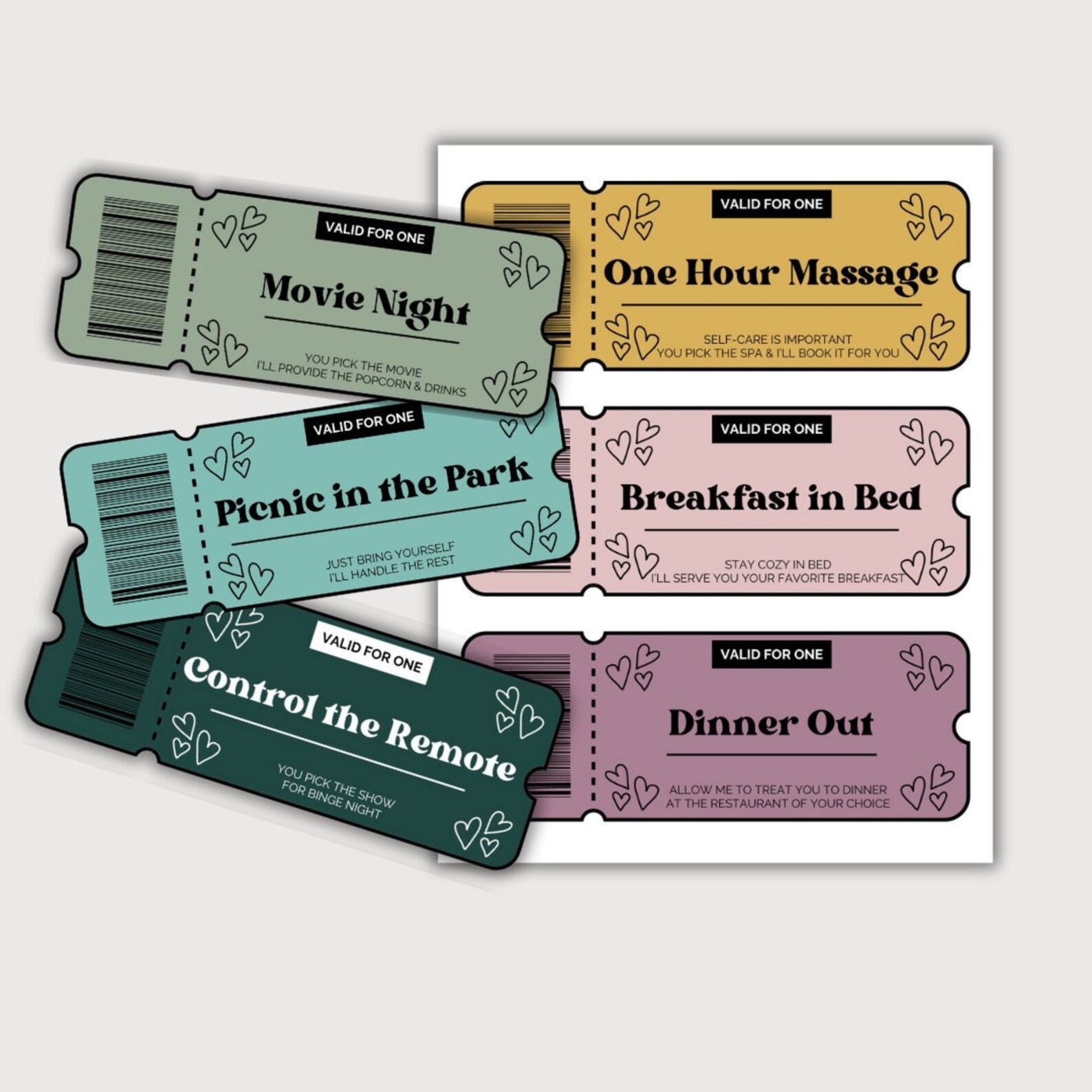 Love Coupons - Printable Coupon Template - Editable Coupons - Valentine ...