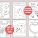 Valentine's Day Coloring Pages Bundle - Class Party Activities - Kids ...