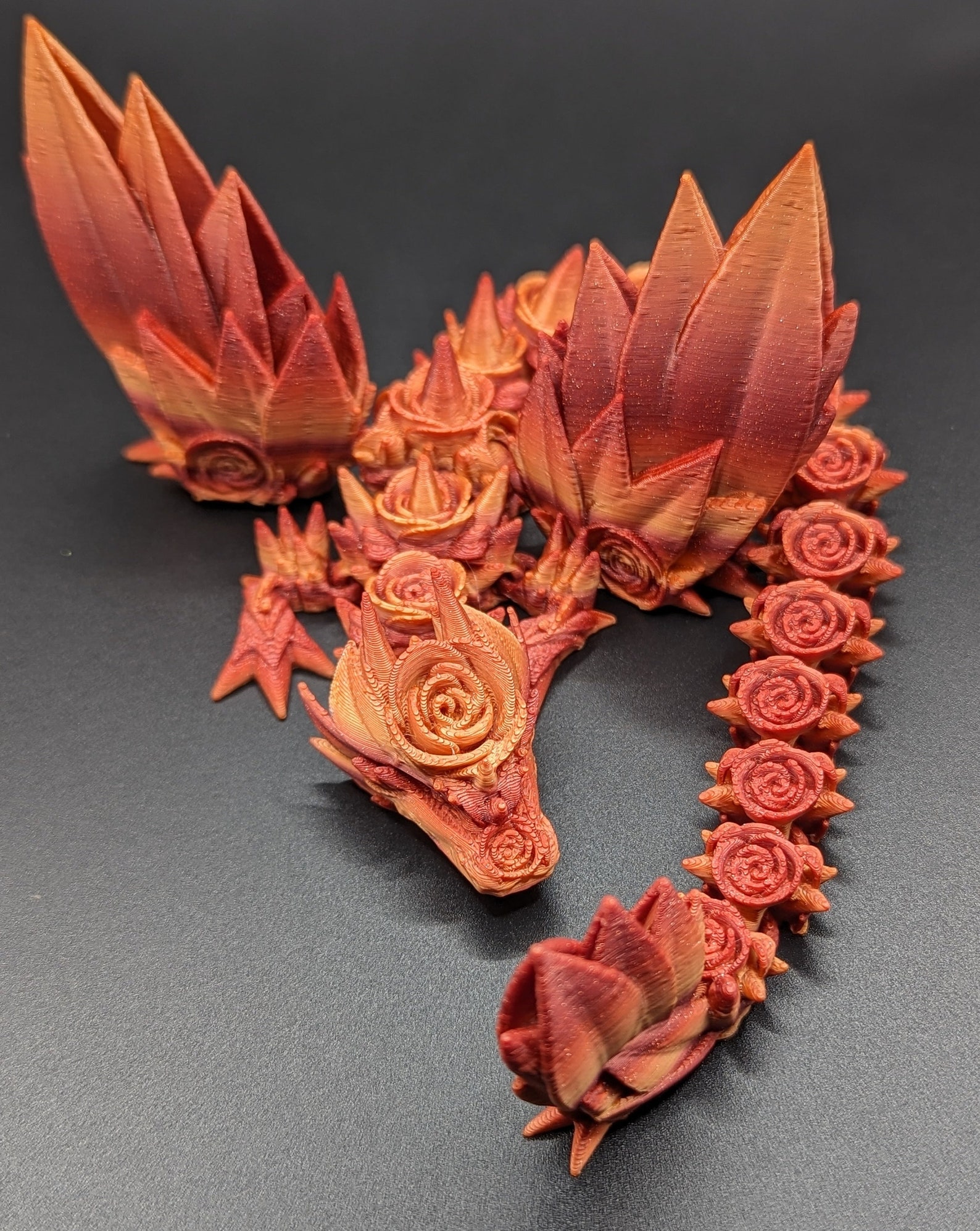 Winged Rose Dragon - Etsy