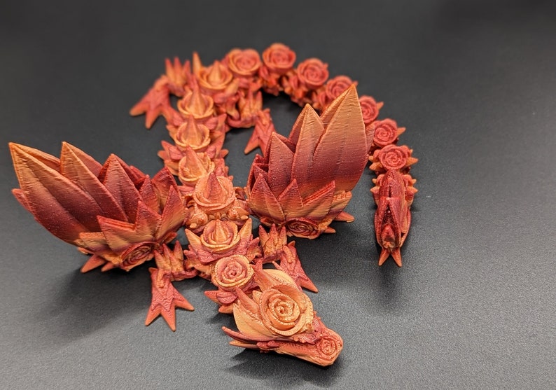 Winged Rose Dragon - Etsy