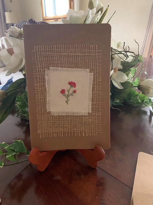 Floral Embroidered Journal - Etsy