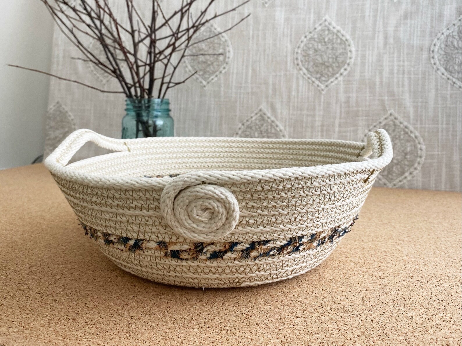 Decorative Bowl or Gift Basket for Filling or Home Use. With Handles ...