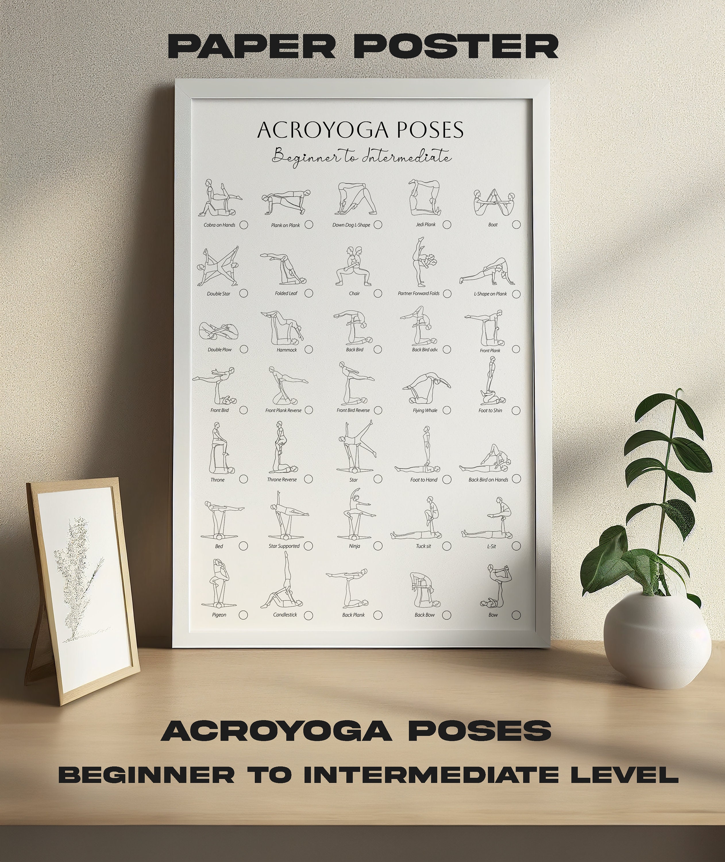 Acroyoga Poster, Acro Yoga Poses - Etsy