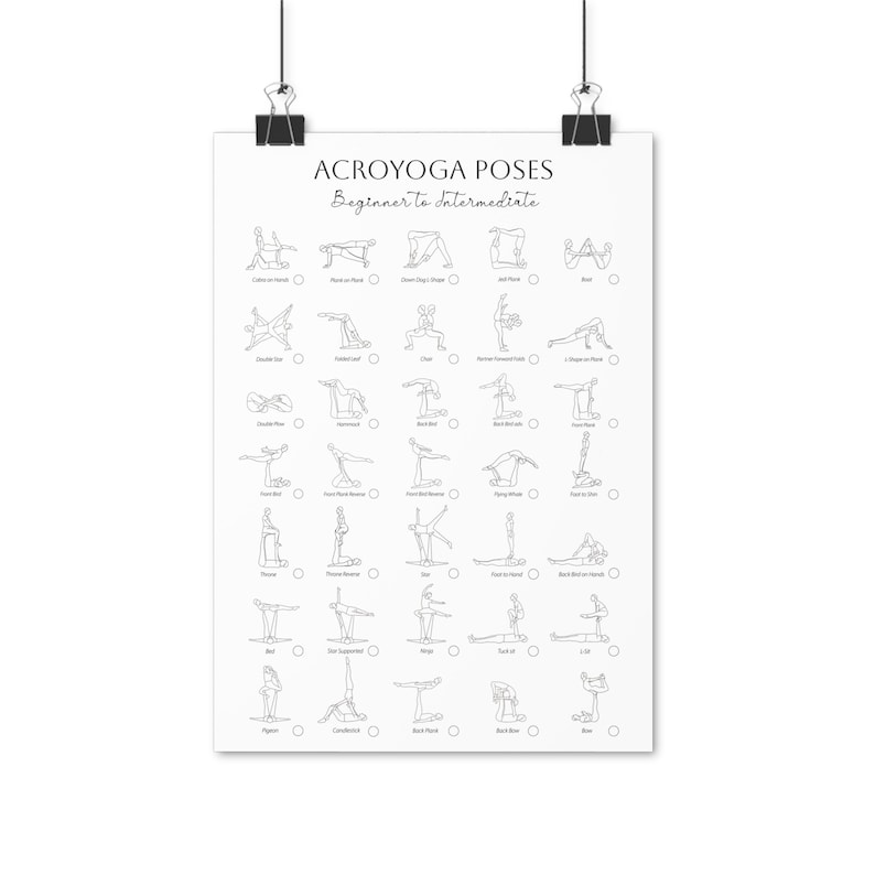 Acroyoga Poster, Acro Yoga Poses - Etsy