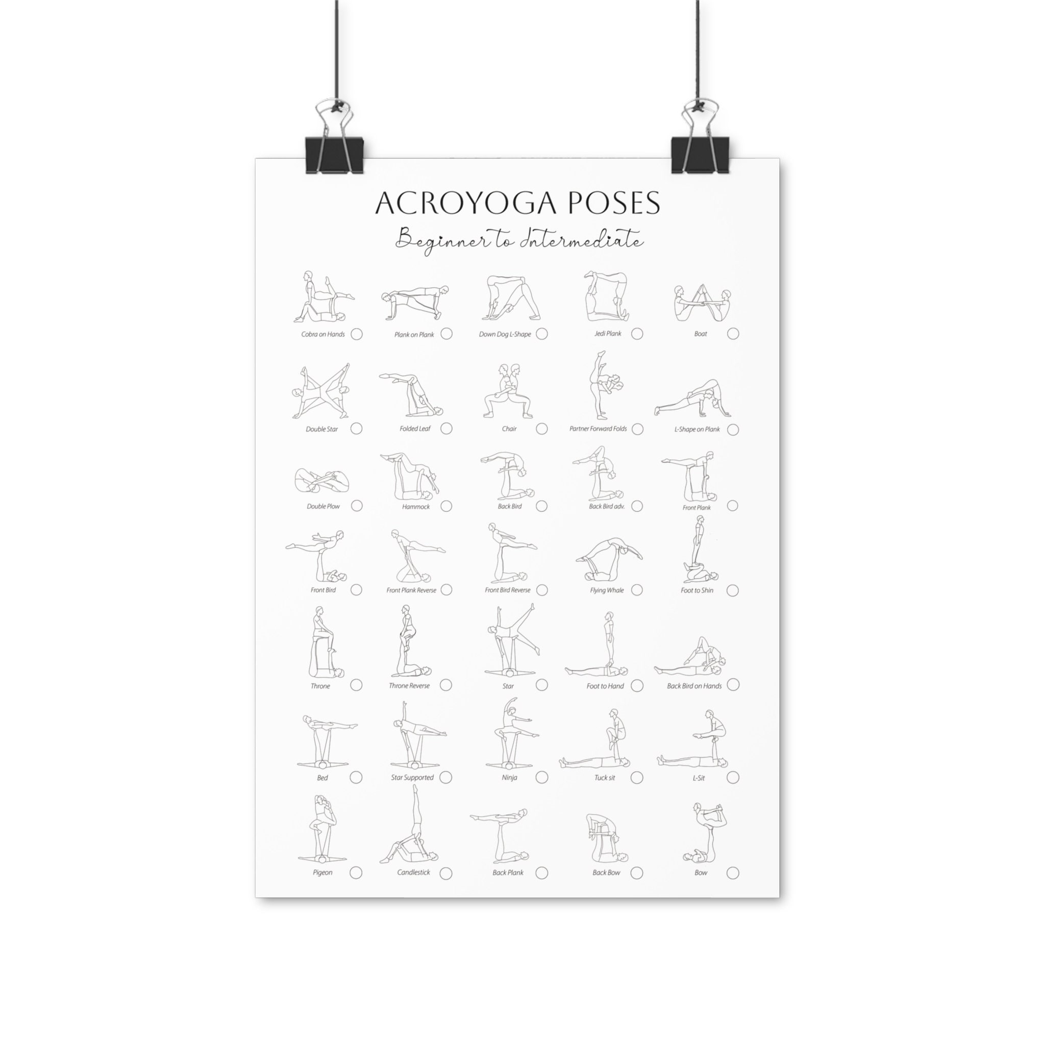 Acroyoga Poster, Acro Yoga Poses - Etsy