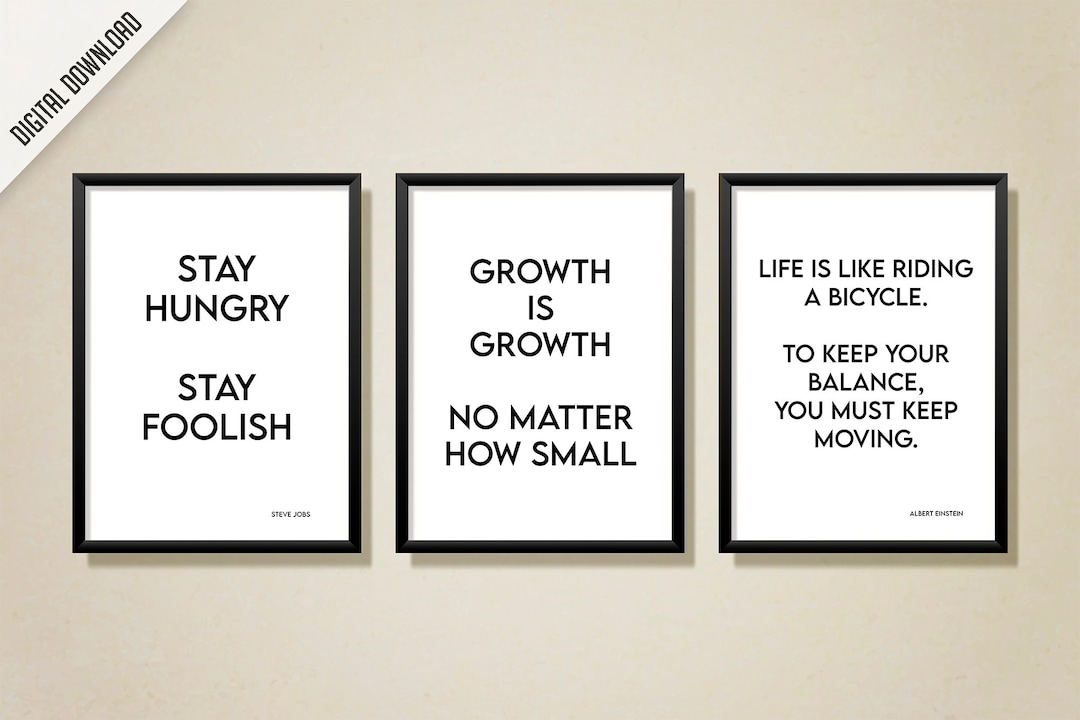 Printable Motivational Posters, Bundle of 3, Motivation - Etsy
