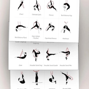 Printable Cards Aerial Hoop, ADVANCED, Flashcards With Lyra Tricks and ...